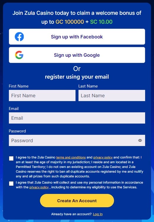 Zula Casino Review 2024 | Get 10 FREE SC + 100,000 GC | Clovr