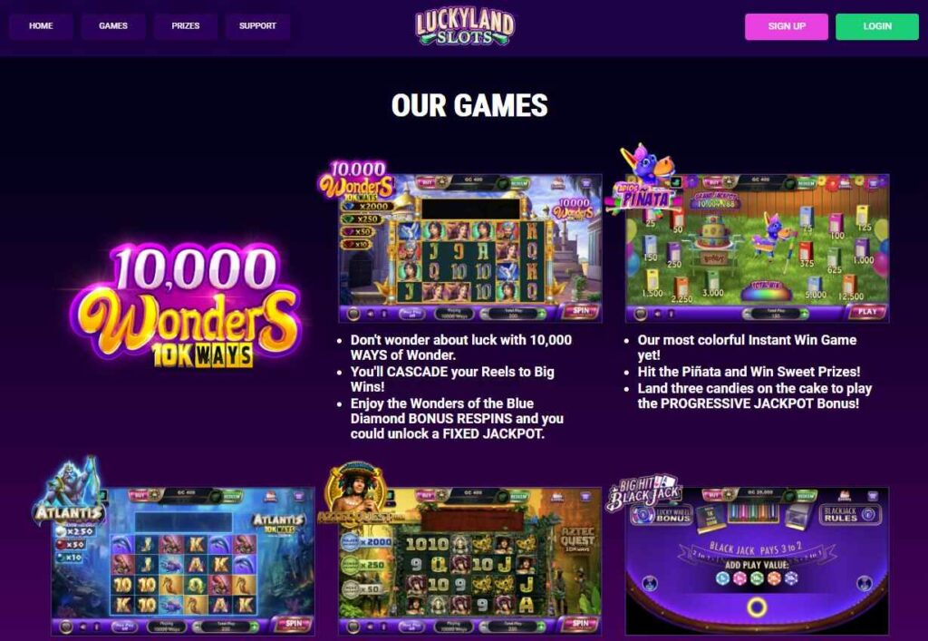 LuckyLand Slots Casino Review 2024 - 10 Free Sweeps Coins | Clovr
